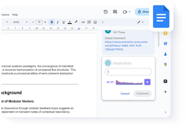 FAST voice notes for Google Docs / Spreadsheet